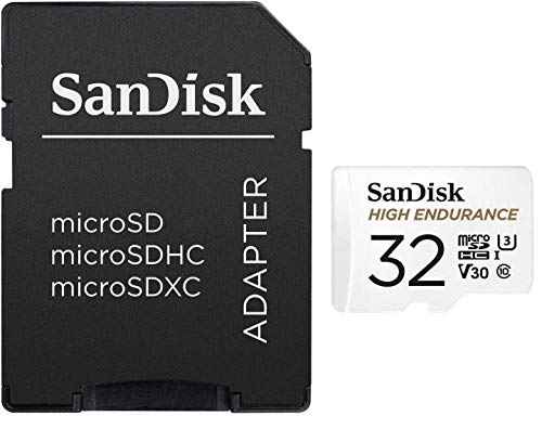 SanDisk High Endurance 32GB MicroSDHC Memory Card (2 Pack) for Dash Cams & Home Security System Cameras (SDSQQNR-032G-GN6IA) Class 10 Bundle with (1) Everything But Stromboli MicroSD Card Reader