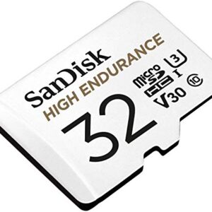 SanDisk High Endurance 32GB MicroSDHC Memory Card (2 Pack) for Dash Cams & Home Security System Cameras (SDSQQNR-032G-GN6IA) Class 10 Bundle with (1) Everything But Stromboli MicroSD Card Reader