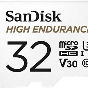 SanDisk High Endurance 32GB MicroSDHC Memory Card (2 Pack) for Dash Cams & Home Security System Cameras (SDSQQNR-032G-GN6IA) Class 10 Bundle with (1) Everything But Stromboli MicroSD Card Reader