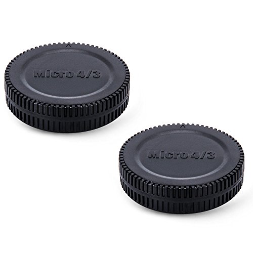 2 Pack JJC Body Cap and Rear Lens Cap Cover Kit for Micro 4/3 DSLR Cameras and Micro 4/3 Mount Lenses