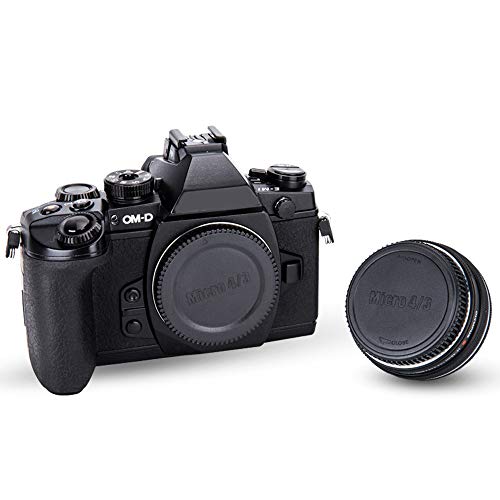 2 Pack JJC Body Cap and Rear Lens Cap Cover Kit for Micro 4/3 DSLR Cameras and Micro 4/3 Mount Lenses