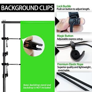 SAPITER Backdrop Clips Clamps - 8 Heavy Duty Spring Clamps, 6 Background Clips Holder for Photography Backdrop Support Stand, Photo Video Studio Shooting