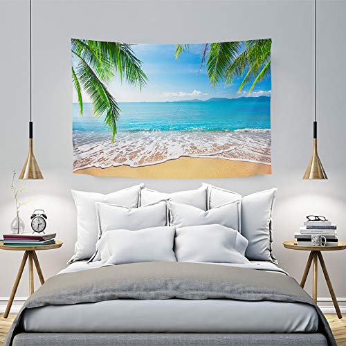 Allenjoy 8x6ft Tropical Summer Photo Booth Backdrop Beach Party Decorations for Summer Wedding Birthday Holiday Table Banner Wall Decor Tapestry