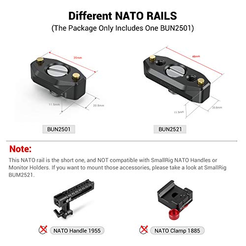 SmallRig NATO Rail with Locating Screw for ARRI 35mm BUN2501B