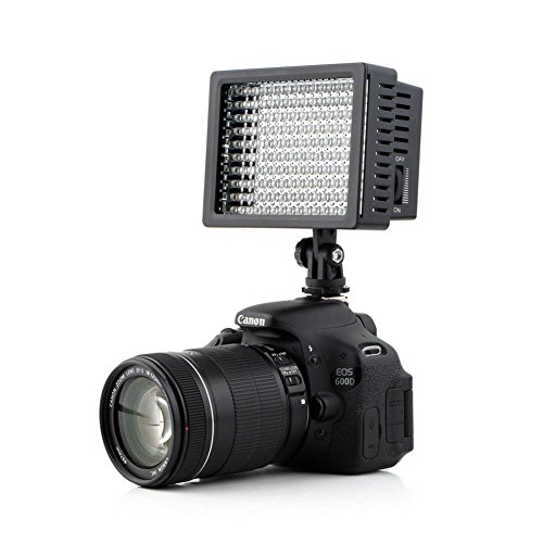 Lightdow LD-160 Ultra High Power Dimmable 160 LED Bulb Video Light for Canon Nikon Sony DSLR Camera