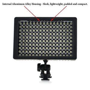 Lightdow LD-160 Ultra High Power Dimmable 160 LED Bulb Video Light for Canon Nikon Sony DSLR Camera