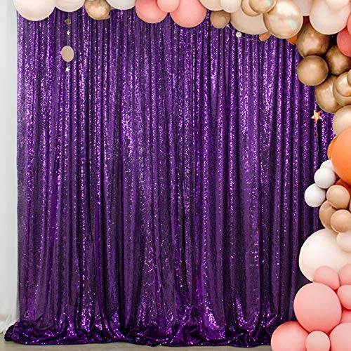 Sequin Backdrop Curtain 5FTx7FT Purple Sequin Photo Booth Backdrop Window Curtain DIY Wedding Backdrop Purple Shimmer Backdrop Baby Shower Backdrop Grad Party Birthday