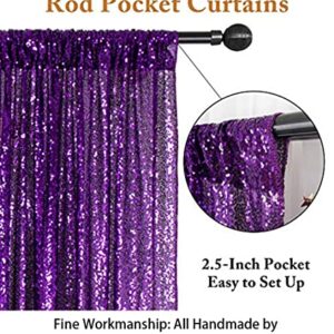 Sequin Backdrop Curtain 5FTx7FT Purple Sequin Photo Booth Backdrop Window Curtain DIY Wedding Backdrop Purple Shimmer Backdrop Baby Shower Backdrop Grad Party Birthday