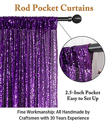 Sequin Backdrop Curtain 5FTx7FT Purple Sequin Photo Booth Backdrop Window Curtain DIY Wedding Backdrop Purple Shimmer Backdrop Baby Shower Backdrop Grad Party Birthday