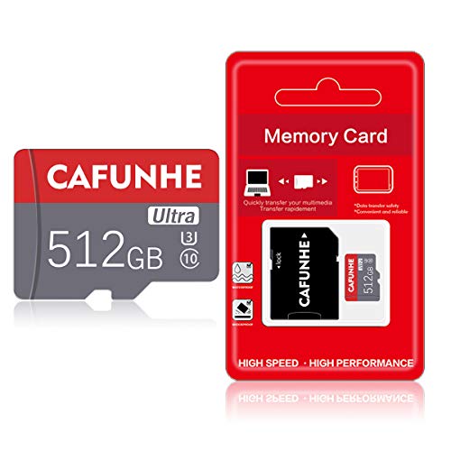 Micro SD Memory Cards 512GB Micro SD Card with SD Card Adapter 512GB Class10 TF Card 512GB High Speed for Android Phones/PC/Computer/Camera/Car Navigation