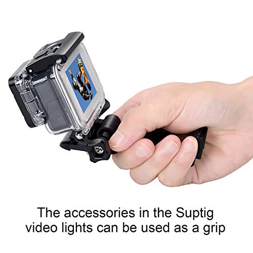 Suptig LED Video Light Dimmable White Lights, Natural Lights, Warm Lights Compatible for Gopro Hero 11 Hero 10 Hero 9 Hero 8 Hero 7 Hero 6 Hero 5,DJI OSMO, AKASO Campark Action Cameras