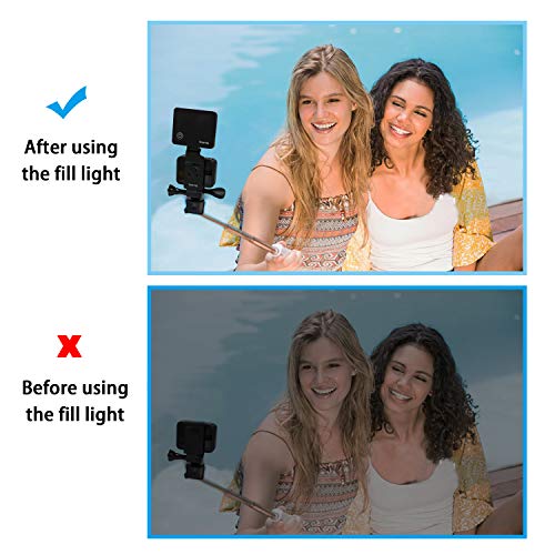 Suptig LED Video Light Dimmable White Lights, Natural Lights, Warm Lights Compatible for Gopro Hero 11 Hero 10 Hero 9 Hero 8 Hero 7 Hero 6 Hero 5,DJI OSMO, AKASO Campark Action Cameras