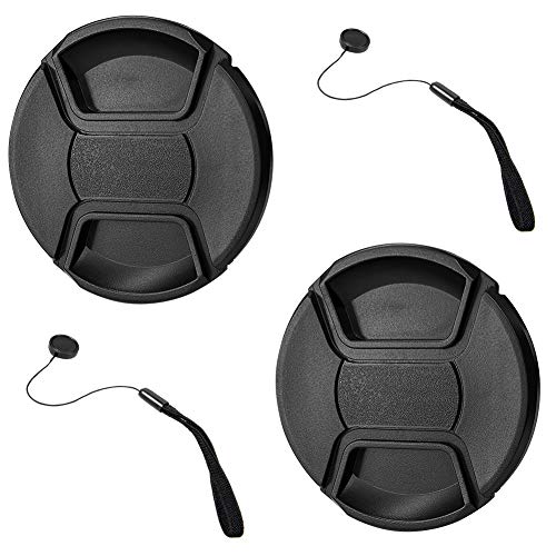 GAOAG 2 Pack 77mm Center Pinch Lens Cap for Nikon Canon Sony Compatible with Canon EF 24-105mm/EF 24-70mm f4L/EF 16-35mm f4L/EF 70-200mm f2.8L,Nikon AF-S Nikkor 24-70mm f2.8G ED/AF-S 16-35mm Lenses