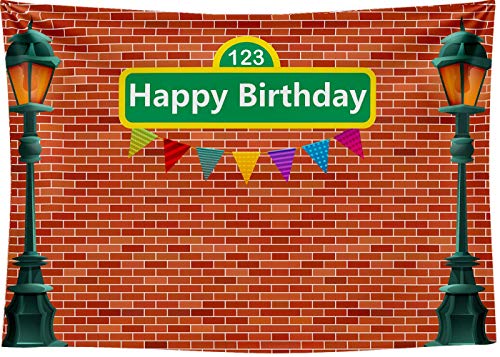 DePhoto Brick Wall Backdrop 1st Girl or Boy Birthday Party Baby Shower Photography Seamless Vinyl Photo Background Studio Prop PGT529A 7x5ft