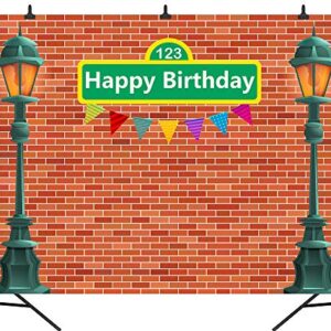 DePhoto Brick Wall Backdrop 1st Girl or Boy Birthday Party Baby Shower Photography Seamless Vinyl Photo Background Studio Prop PGT529A 7x5ft