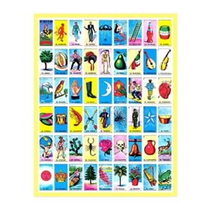 Mexican Party Theme Loteria Backdrop 5 x 7 ft Lottery Card Photography Picture Mexican Bingo Photos Adult Children's Party Supplies Decorations