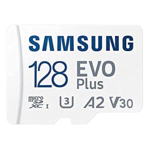 Samsung Evo Plus microSD SDXC U3 Class 10 A2 Memory Card 130MB/s with SD Adapter 2021 (128GB)