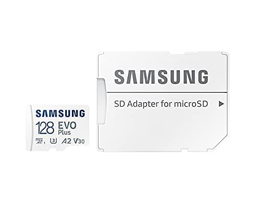 Samsung Evo Plus microSD SDXC U3 Class 10 A2 Memory Card 130MB/s with SD Adapter 2021 (128GB)