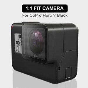 ParaPace Protective Lens Replacement for GoPro Hero 7 Black Glass Cover Case Action Camera Accessories Kits(Black)