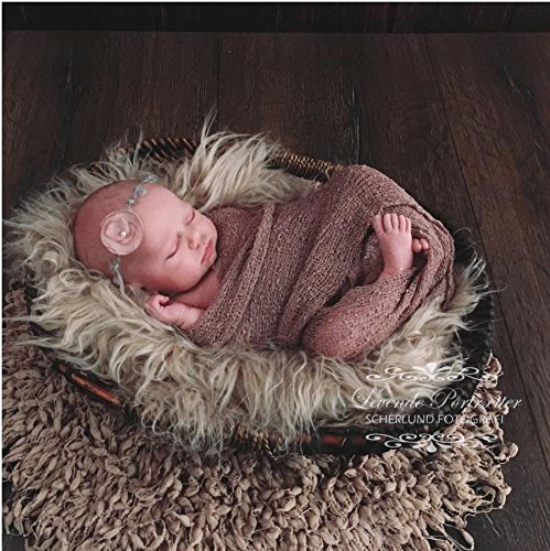 D&J DON&JUDY Hand Crochet Round Blanket with Fringe Newborn Photography Props