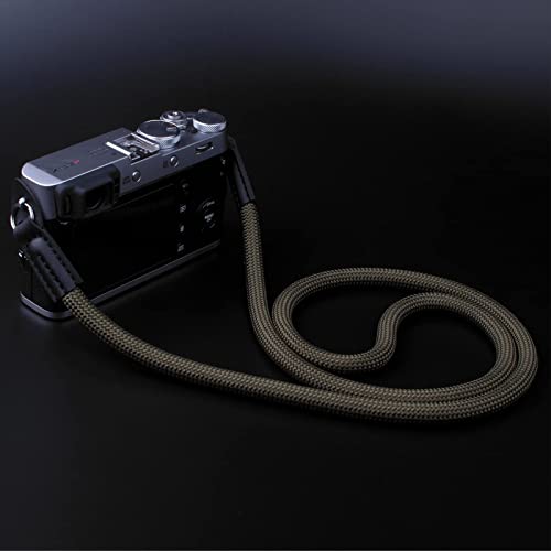 VKO Camera Strap Rope Compatible with Sony Canon Nikon Fuji DSLR SLR Mirrorless Camera Rope Strap 100cm Green