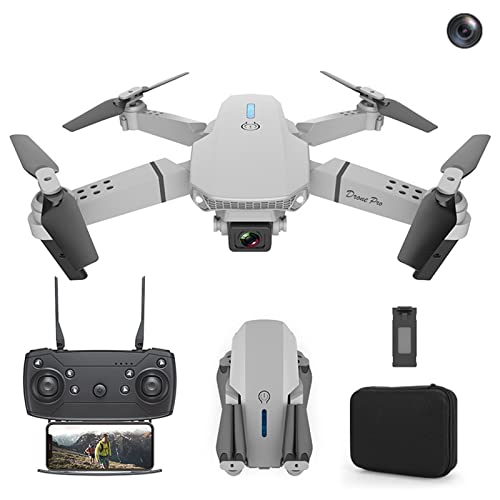 Drone With Camera 1080P HD FPV RC Quadcopter Helicopter, Altitude Hold, One Key Start, Headless Mode,Speed Adjustment Remote Control,Aircraft Toys Gifts For Kids Adult (White 1 Camera)