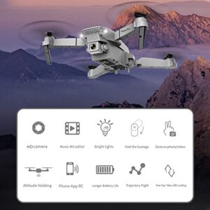 Drone With Camera 1080P HD FPV RC Quadcopter Helicopter, Altitude Hold, One Key Start, Headless Mode,Speed Adjustment Remote Control,Aircraft Toys Gifts For Kids Adult (White 1 Camera)