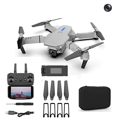 Drone With Camera 1080P HD FPV RC Quadcopter Helicopter, Altitude Hold, One Key Start, Headless Mode,Speed Adjustment Remote Control,Aircraft Toys Gifts For Kids Adult (White 1 Camera)