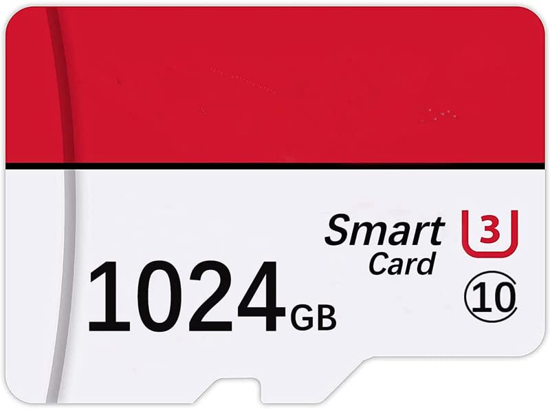 1TB Memory Card 1024GB Class 10 High Speed Card with Adapter for Phones and Camera Bluetooth Computers, E/W