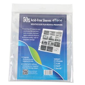 50x eTone Archival Storage Sheets 120 Negative Page Preservers (50x120)