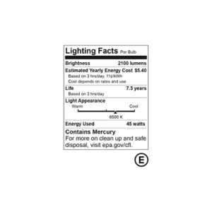 LimoStudio [1-Pack] 45 Watt, 6500K Fluorescent CFL Daylight Balanced Light Bulb for Photography Photo Video Studio Lighting, AGG1758