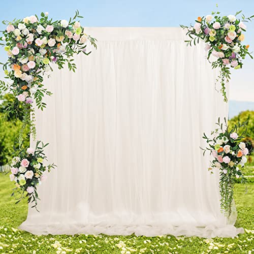 Tulle Backdrop Curtains Ivory Sheer Backdrop 5ftx7ft Tulle Background Curtain Tulle Drapes Curtains Photo Backdrop