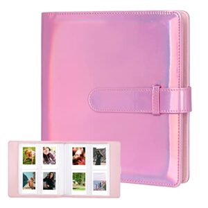 256 pockets photo album for fujifilm instax 11 12 9 40 mini camera, polaroid camera, photo album for fujifilm instax mini evo liplay 90 8 7+ instant camera, polaroid hp zink 2×3″ photos (magic pink)