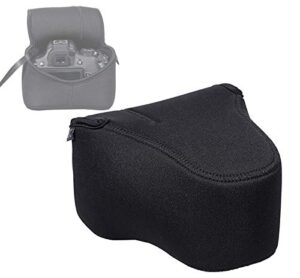 jjc ultra light neoprene camera case pouch bag for a7 a7r a7s ii iii iv+24-70/ 28-70/ 55 f1.8/85 f1.8 lens, z6 z7 z6ii z7ii+24-70/50mm f1.8, fuji xt4 xt3 xt2, water resistant, compatible with sony a7