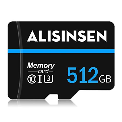 TF Card 512GB Micro SD Card 512GB Memory Card with a SD Card Adapter Class 10 512GB Micro Memory SD Card High Speed Compatible with Computer Camera and Smartphone