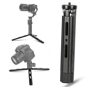 eaxanpic aluminum mini tripod, desktop tabletop stand tripod for zhiyun smooth q/4, crane plus/2,weebill s, ronin s/sc/rs2/rsc2, osmo mobile,gimbal handle grip stabilizer tripod