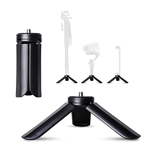 LUXCEO Mini Tripod, Desktop Tabletop Stand Compact Tripod with 1/4" Thread for Cameras, Photodraohy Light, Gimbal Handle Grip Stabilizer, Tripod Ball Head