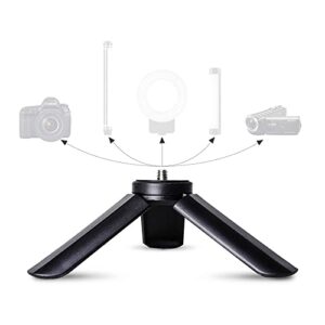 LUXCEO Mini Tripod, Desktop Tabletop Stand Compact Tripod with 1/4" Thread for Cameras, Photodraohy Light, Gimbal Handle Grip Stabilizer, Tripod Ball Head