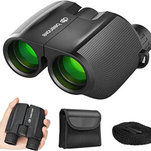 Binoculars for Kids and Adults, 10x25 Compact Binoculars Lightweight with Low Light Night Vision, Small High Powered for Bird Watching Hunting Travel Sightseeing Outdoor Sports and Concert…