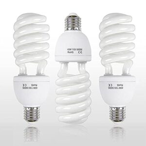 slow dolphin photo cfl full spectrum light bulb, 45w 5500k cfl daylight photography photo video studio lighting (3pcs)