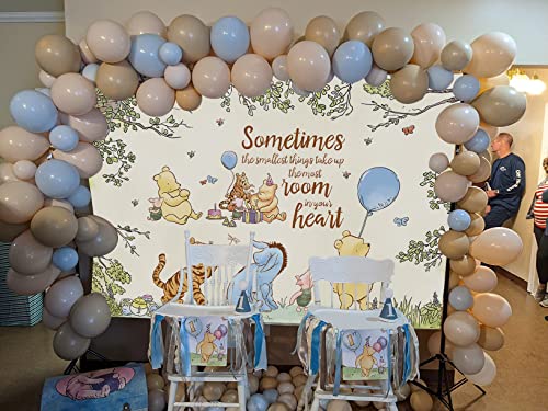 Classic Bear and Friends Photography Backdrop Newborn Baby Shower Decoration Background Boys Girls Birthday Party Backdrop Studio Props 5x3ft