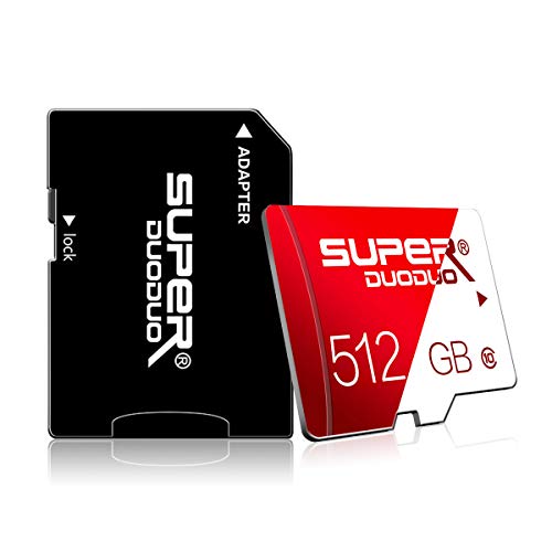 512GB Micro SD Card with SD Card Adapter High Speed TF Card/Micro SD Memory Cards 512GB for Smartphone,Computer,Tachograph,Tablet,Camera