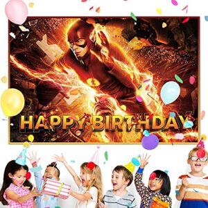 Hero Birthday Party Supplies,Party Supplies Birthday with 5*3ft Background Backdrop Birthday Banner, Party Supplies Birthday Boy Kids for Superhero Theme Party