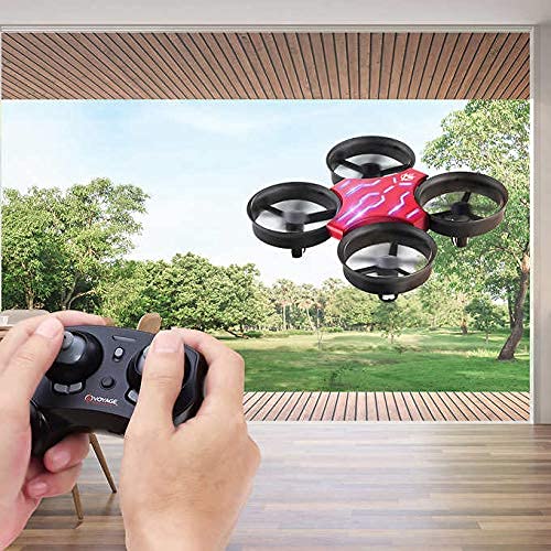 Voyage Aeronautics Micro Space Drone with Remote, Red