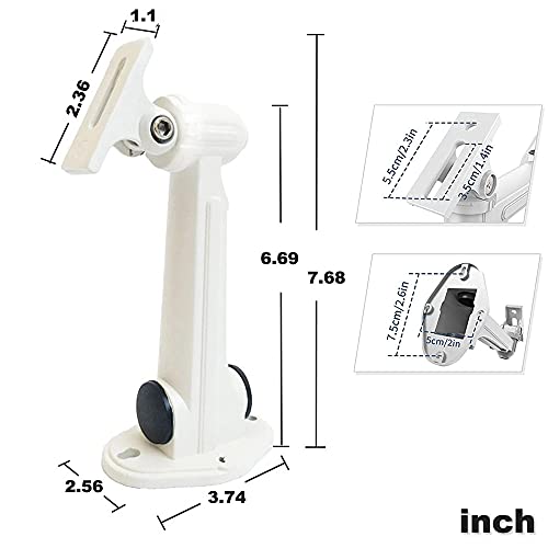 USIDAE Universal CCTV Security Camera Mounting, IP Camera Bracket, Aluminum Alloy Indoor Outdoor Wall Ceiling Mount Holder Stand Monitor Rotary Bracket (1 Set) (1 Pack)