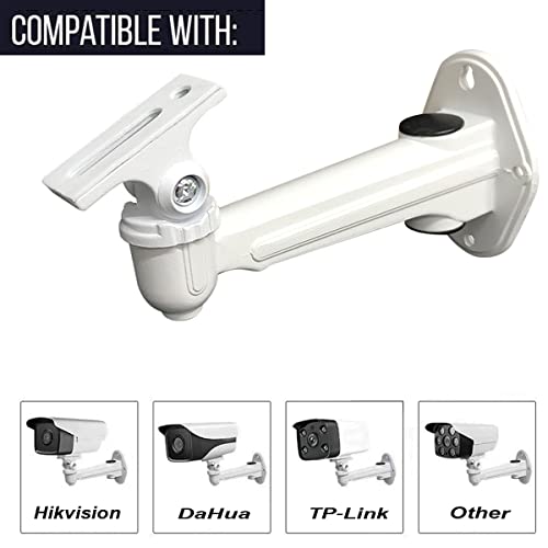 USIDAE Universal CCTV Security Camera Mounting, IP Camera Bracket, Aluminum Alloy Indoor Outdoor Wall Ceiling Mount Holder Stand Monitor Rotary Bracket (1 Set) (1 Pack)