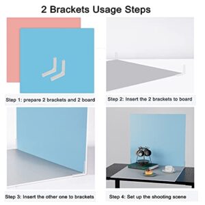 Youngerfoto Photo Backdrop Bracket for Youngerfoto Board, Backdrop Brackets for Flat Lay or Food Photography Background