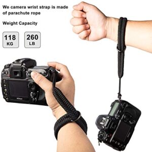 Camera Wrist Strap,1Pack Adjustable Nylon Camera Hand Strap,for GoPro,DSLR,Fuji,Canon and Mirrorless Cameras Photographers Quick Release,Paracord (green)