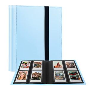 192 photos album for fujifilm instax mini camera, 2×3 photo album book for fujifilm instax mini 11 12 9 90 70 40 8 instant camera, polaroid snap pic-300 z2300 camera, polaroid 2”x3” zink pictures,iceblue