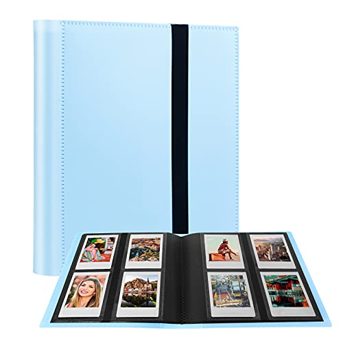 192 Photos Album for Fujifilm Instax Mini Camera, 2x3 Photo Album Book for Fujifilm Instax Mini 11 12 9 90 70 40 8 Instant Camera, Polaroid Snap PIC-300 Z2300 Camera, Polaroid 2”x3” ZINK Pictures,IceBlue